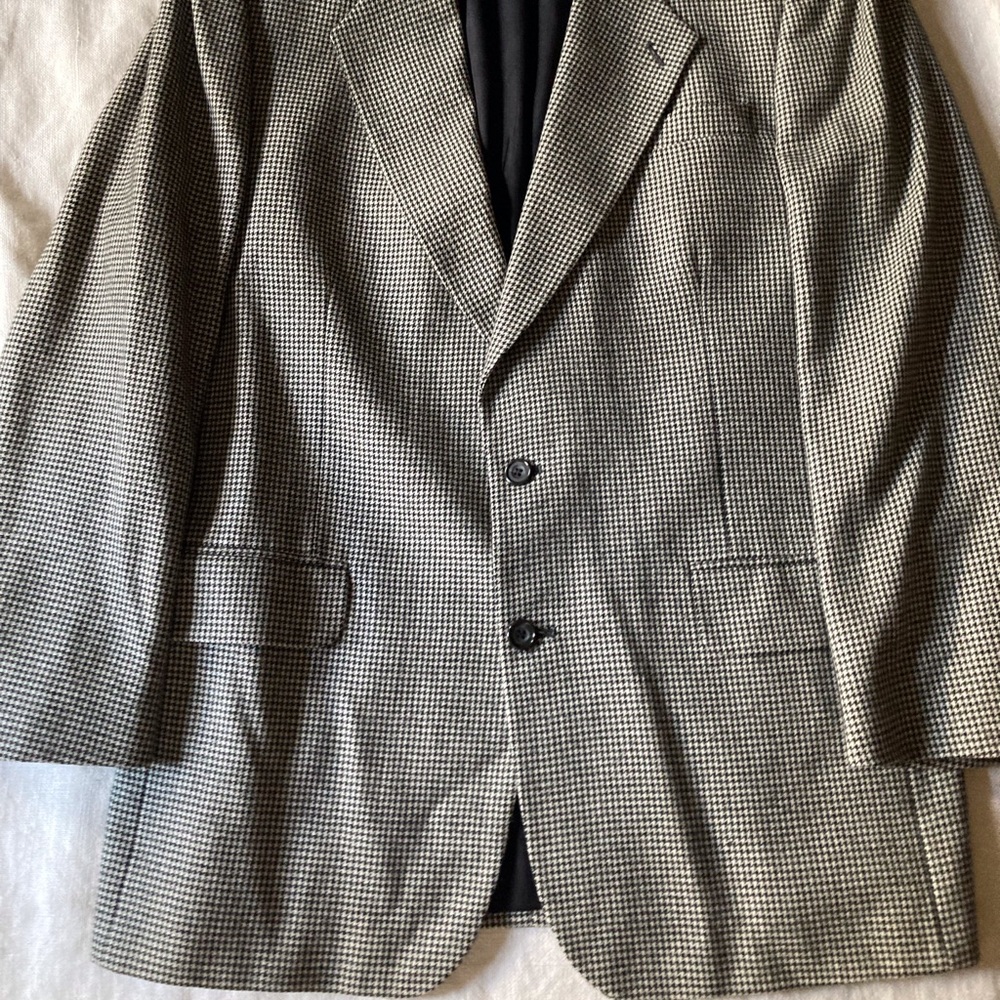 Very Sharp Black White Houndstooth Jacket,By Renowned… - Gem